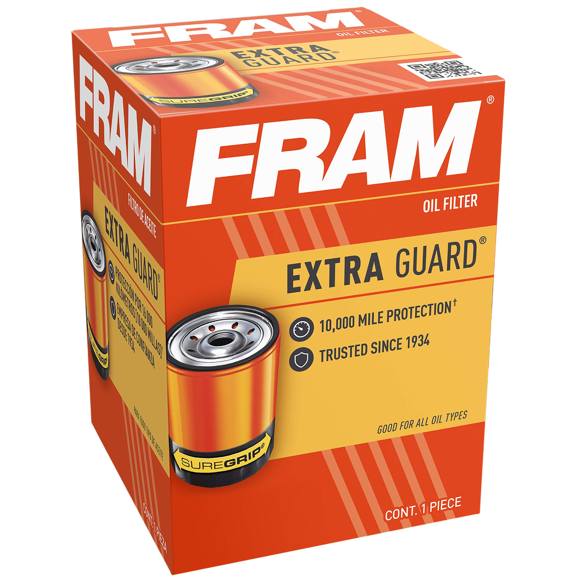 Fram Extra Guard PH25, 10K Mile Change Interval Spin-On Oil Filter