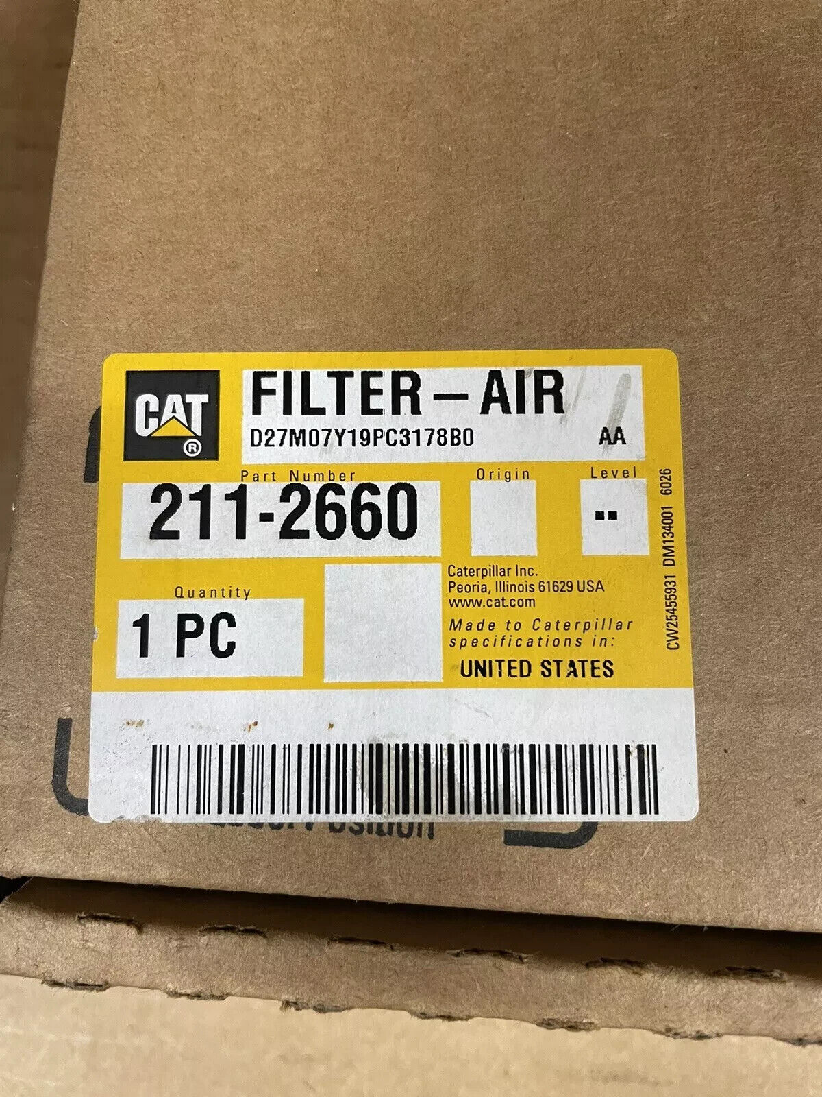 NEW Caterpillar Filter 211-2660